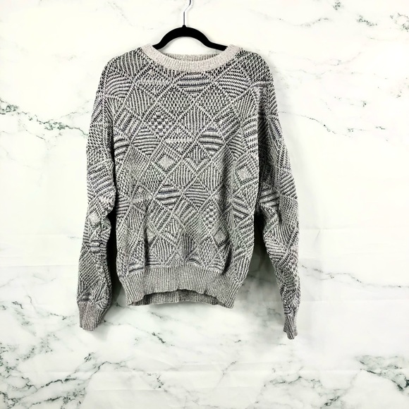 bill blass | Sweaters | Bill Blass Vintage 9s Chunky Grandpa Knit ...